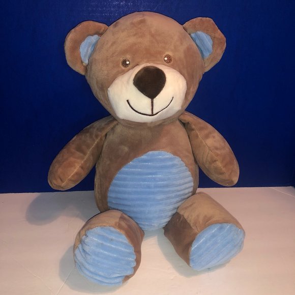 Kellytoy | Toys | Kellytoy Plush Teddy Bear Blue Tan Corduroy Rattle 8 ...